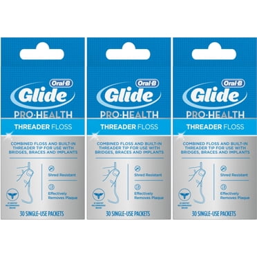6 Pack - Oral-B Glide Pro-Health Threader Floss 30 Each - Walmart.com