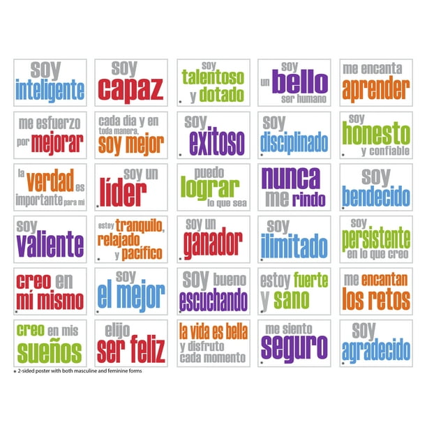 Inspired Minds Spanish Posters, 11 x 17 Inches, Assorted, Set of 30 ...