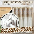 Self Adhesive Curtain Rod Bracket, Drapery Hook Holders Fixing Rod ...