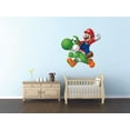 Mario and Yoshi Backride Super Mario Bros Arcade Game Wall Sticker Art ...
