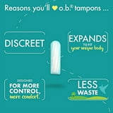 o.b. Original Applicator-Free Tampons, Unscented, Super, 40 Ct ...