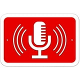 Microphone Recording Streaming Broadcasting Singing Radio Podcast Sign ...