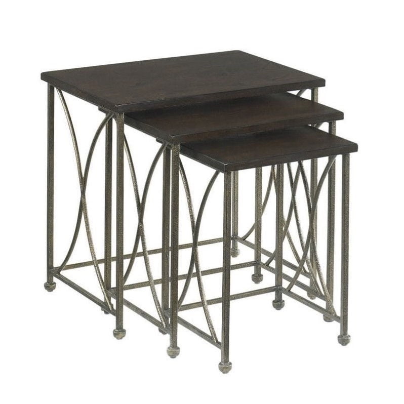 Hammary Hidden Treasures Rustic Nesting Tables in Rustic - Walmart.com