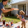 Star Spangled Banners Pet Vests Red Blue White Independence Day Attire ...