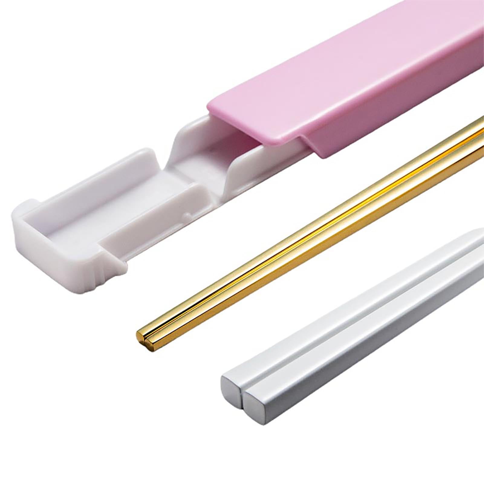 Hloma 1 Set Stainless Steel Chopsticks with Case Reusable Easy to Clean ...