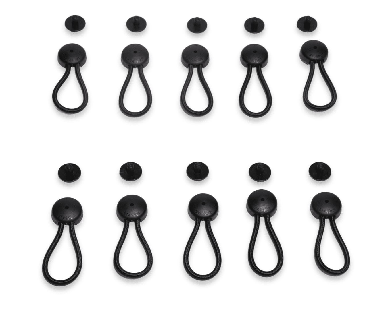 Stayput 6 5 8 Standard Size Black Shock Cord And Fastener For Boat