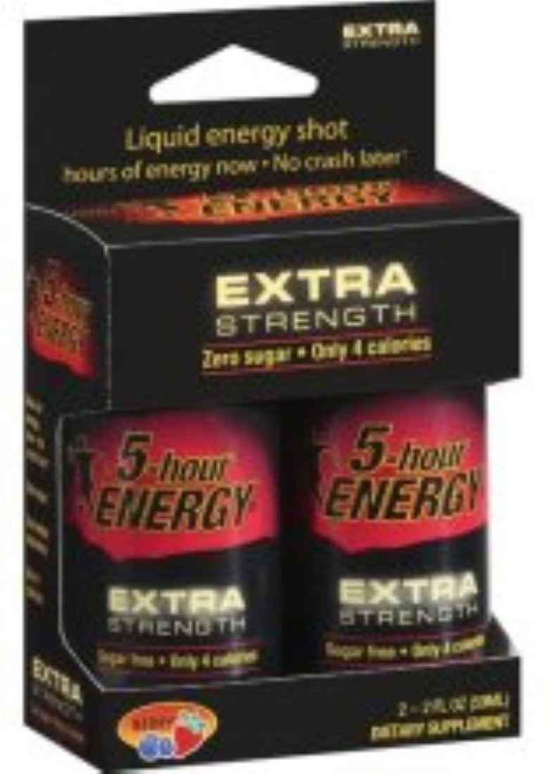 5 Hour Energy Extra Strength Liquid Energy Shot Berry 4 oz (Pack of 2 ...