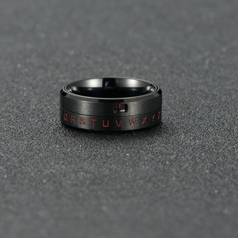 Date Calendar Time Rings For Men's Rotatable Week Finger Gold Fashion ...