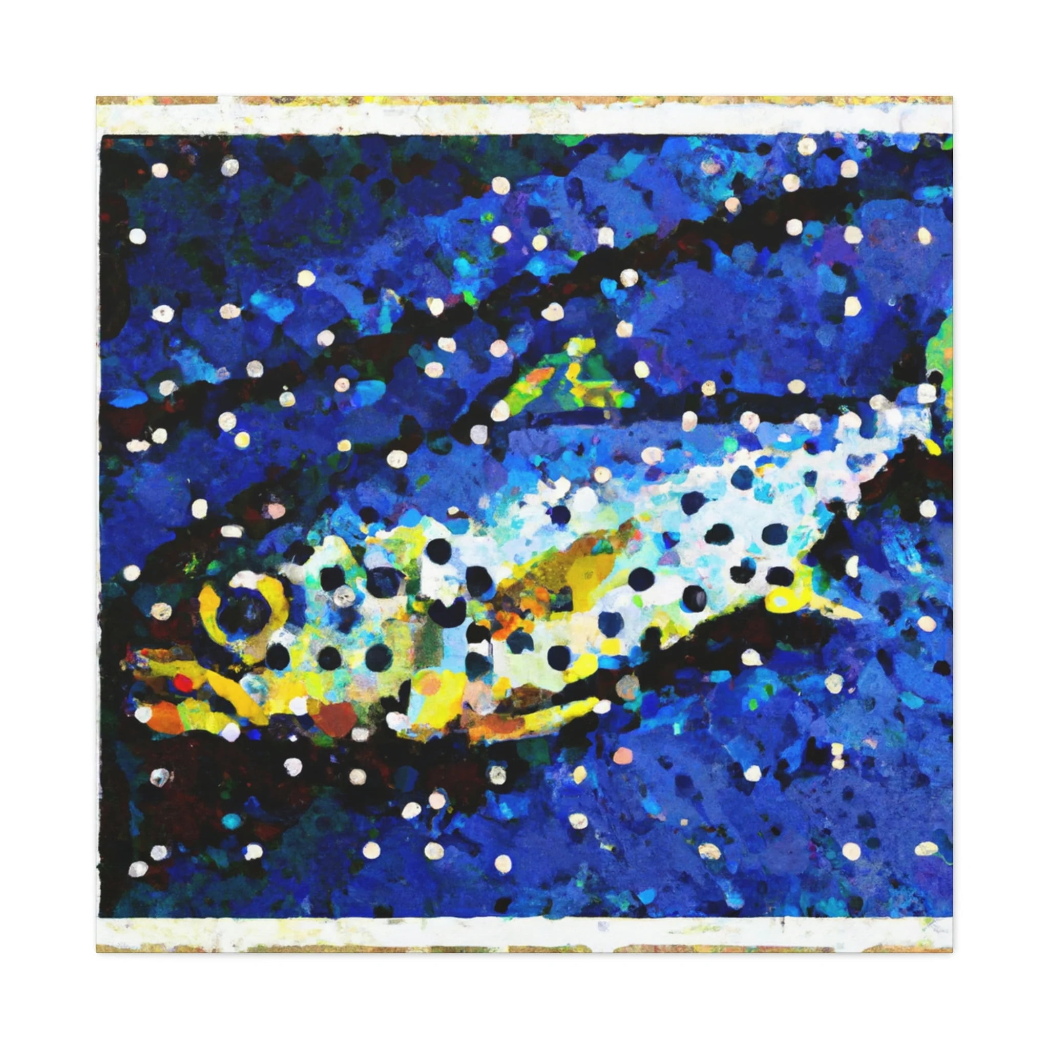 Fishing in Pointillism - Canvas - Walmart.com