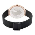 BERING Mens Classic RoseGold Stainless Steel case and black mesh watch ...