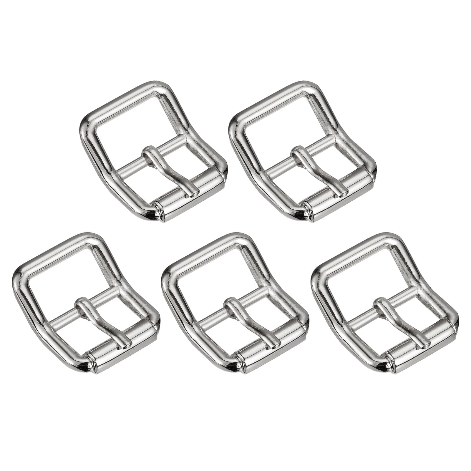 Uxcell 5Pack 0.79" Single Prong Belt Buckle Square Center Bar Buckles ...