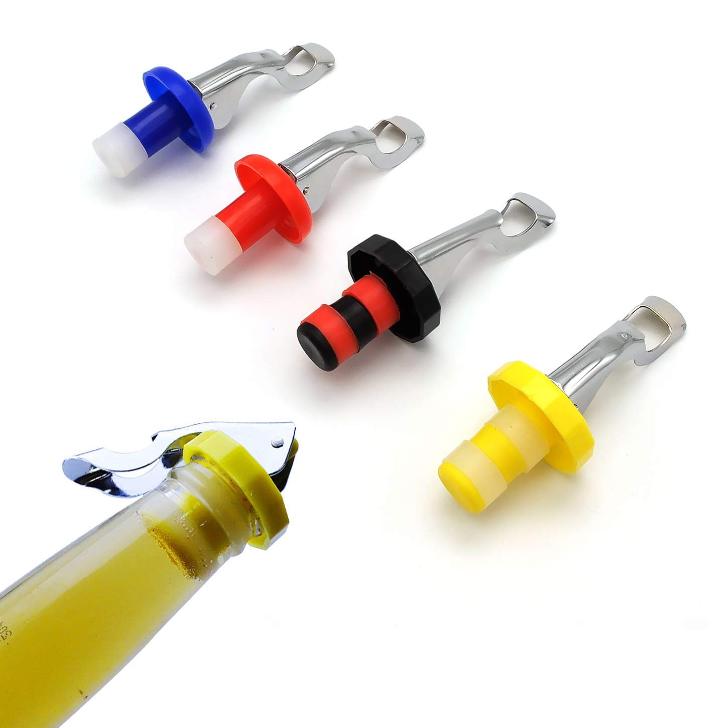 Wine Stoppers, Food-safe Silicone Bottle Stoppers, Expanding Manual ...