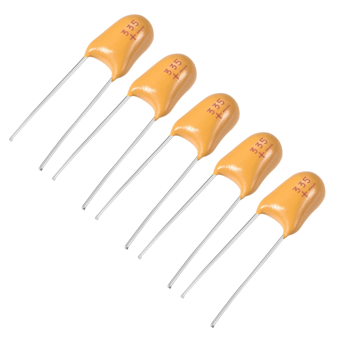 3.3uF Tantalum Capacitor 50V 2 Pin Yellow Radial Dipped Tantalum Bead ...