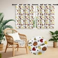 Baseballs and Bats White Pattern Blackout Curtains,Triple Weaved Fabric ...