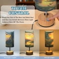 BZSMCE Dinosaurs Printed 3 Color Touch Control Table Lamp Linen Shade ...