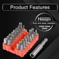 TYHREF-33Pcs Security Bit Set Tamper Proof Security Screw Hex Bit Head ...