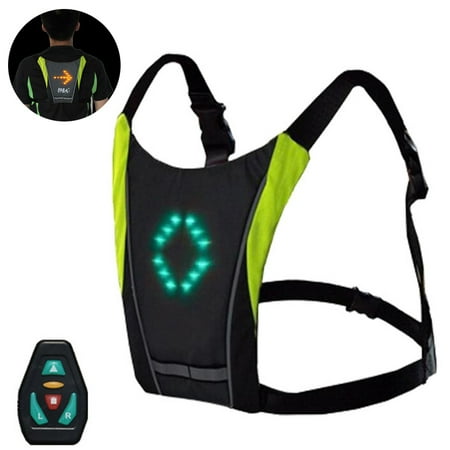 1 pcs Turn Signal Vest Bike Pack Guiding Light Reflective Luminous ...