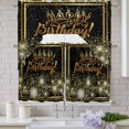 3 Pieces Swag Kitchen Curtains Set, Happy Birthday Valance Swag & Small ...