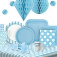 Square Paper Plates, 7 in, Light Blue, 16ct - Walmart.com