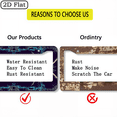 1pc Metal License Plate Frame with Lion Wolf Black Panther Design for ...