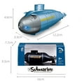 Mini RC Submarine with Dive & Surface Control, USB Rechargeable, 6CH ...