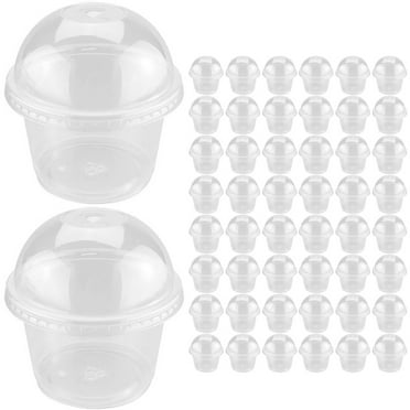 Bexikou 25 Pcs 8oz Clear Plastic Cups with Dome Lids,Food Containers ...