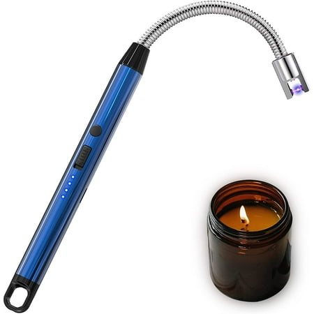 Electric Candle Rechargeable Lighter USB Plasma Fireplace Lighters Long ...