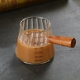 180ML Wood Handle Glass Espresso Measuring Cup Coffee Extraction Cup ...