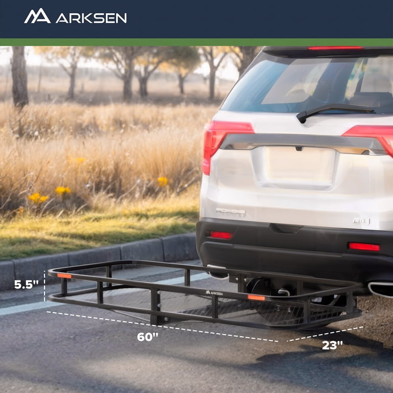 500 Lb Capacity Basket ARKSEN 60" Folding Hitch Cargo Carrier - 500 Lb ...