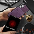 2-in-1 Wallet Case for Samsung Galaxy A55, PU Leather + TPU Cover with ...