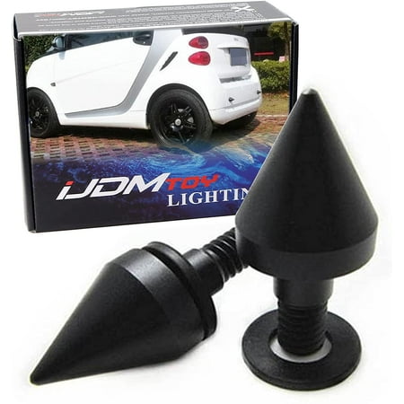 MSYMY (2) Satin Black Finish Front or Rear Bumper Protector Spikes ...