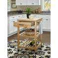 Powell Dillon Kitchen Cart, Natural - Walmart.com