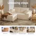 Sonovafurn L-Shaped Couch Corduroy Modular Sectional Sofa, Boneless ...