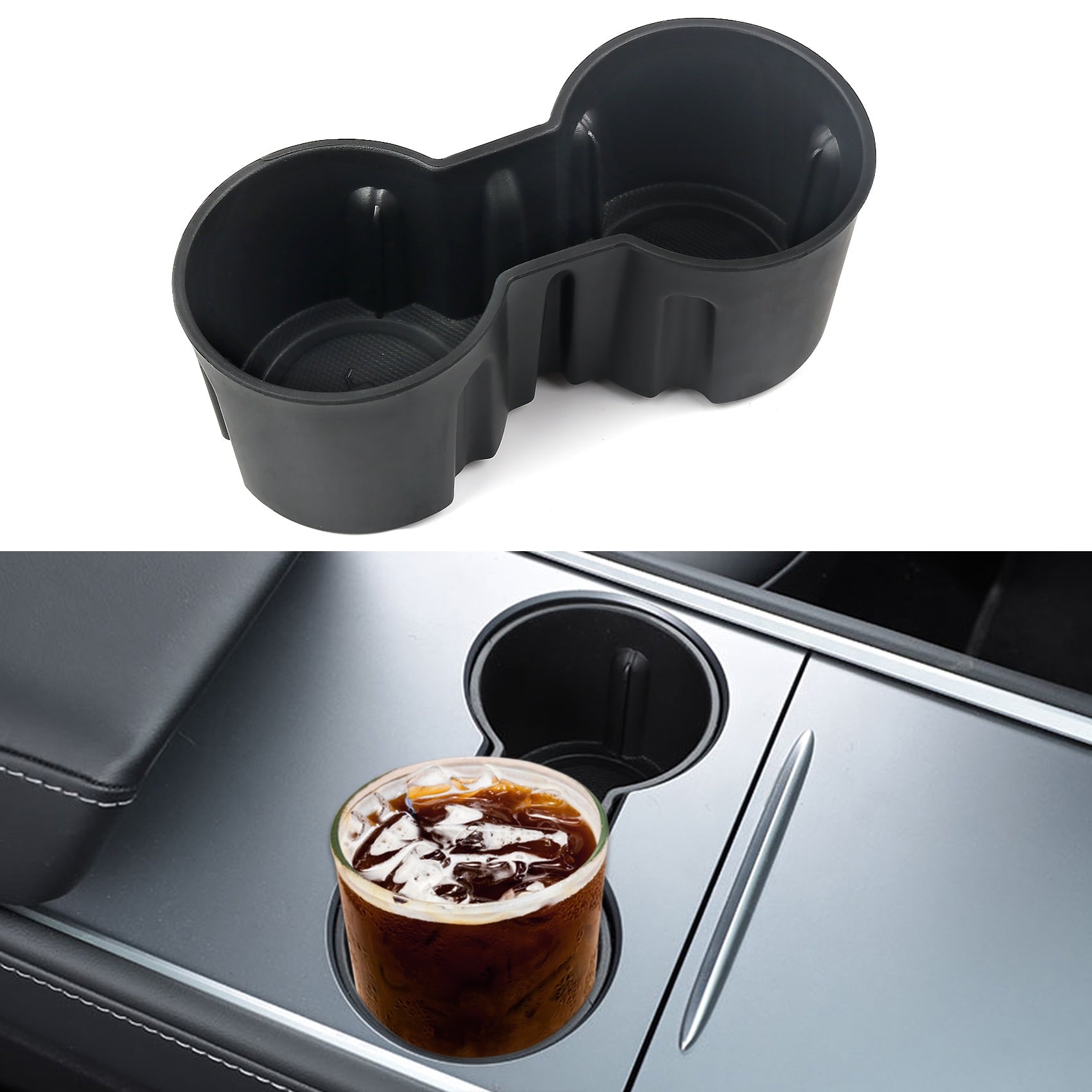 Center Console Cup Holder for Model 3/Y, Black - Walmart.com