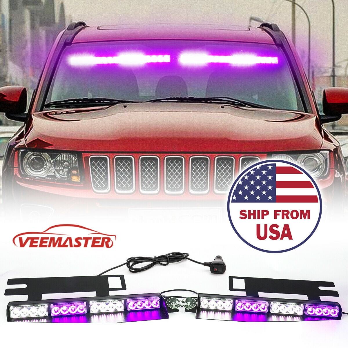 Emergency Warning Traffic Advisor Vehicle Strobe Light Bar | Shelly ...