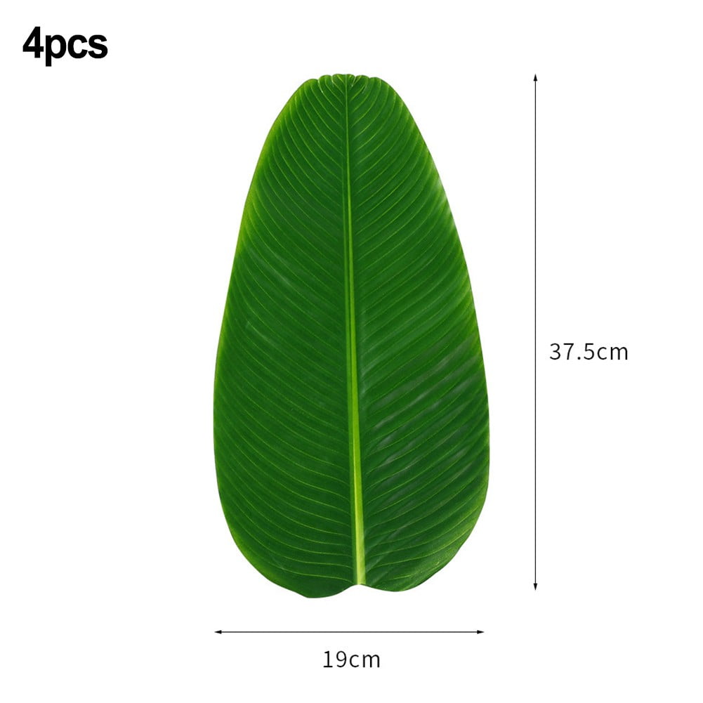 YEDYLY Artificial Tropical Banana Leaves Hawaiian Party Jungle Beach ...