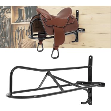 Jeffers Folding Western Saddle Rack – Black Metal Saddle Stand with ...