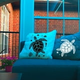 2Pcs Self-Adhesive Silk Screen Printing Stencil Sea Turtle Pattern Silk ...