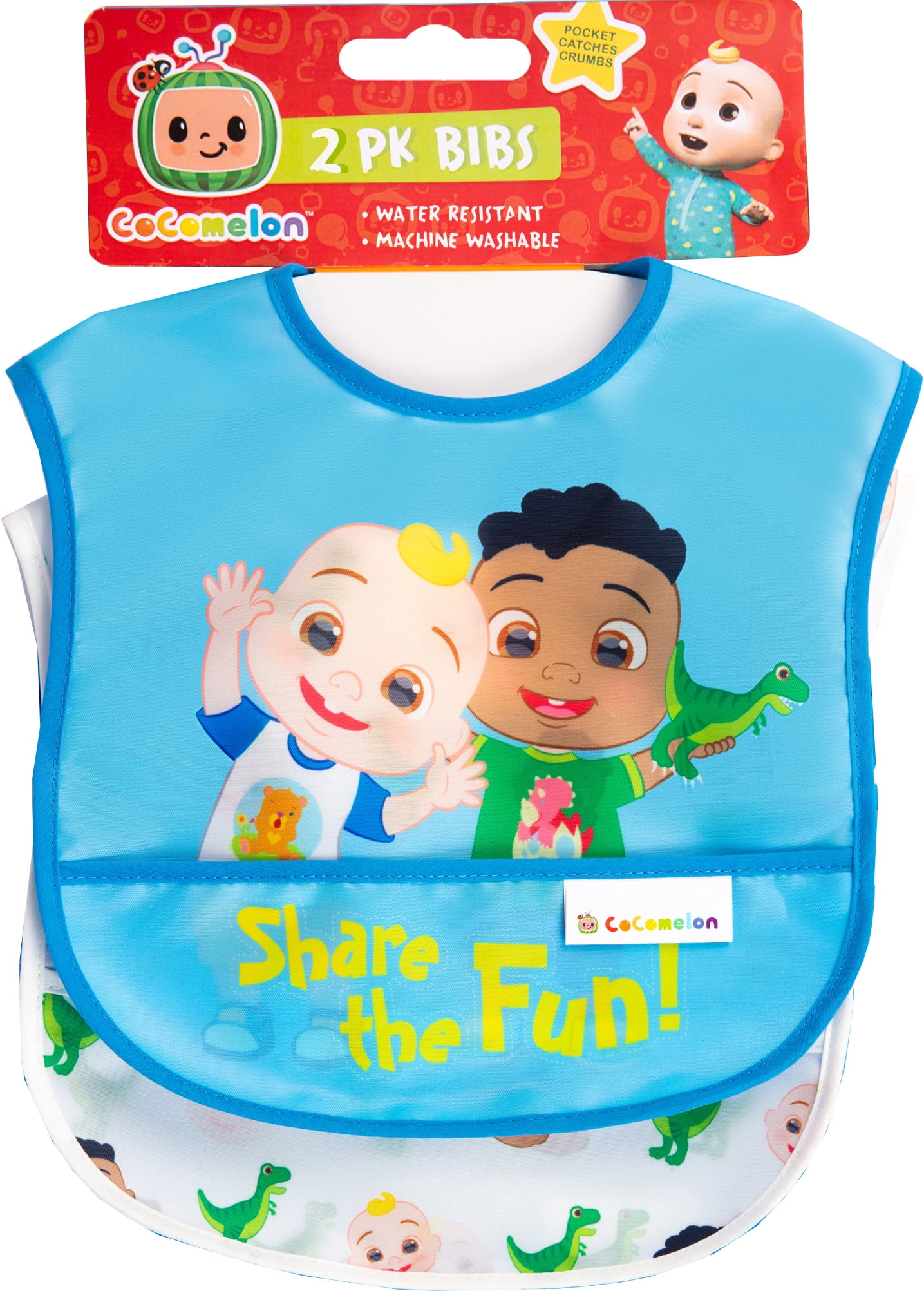 Cocomelon Bib 2 Pack Blue - Walmart.com
