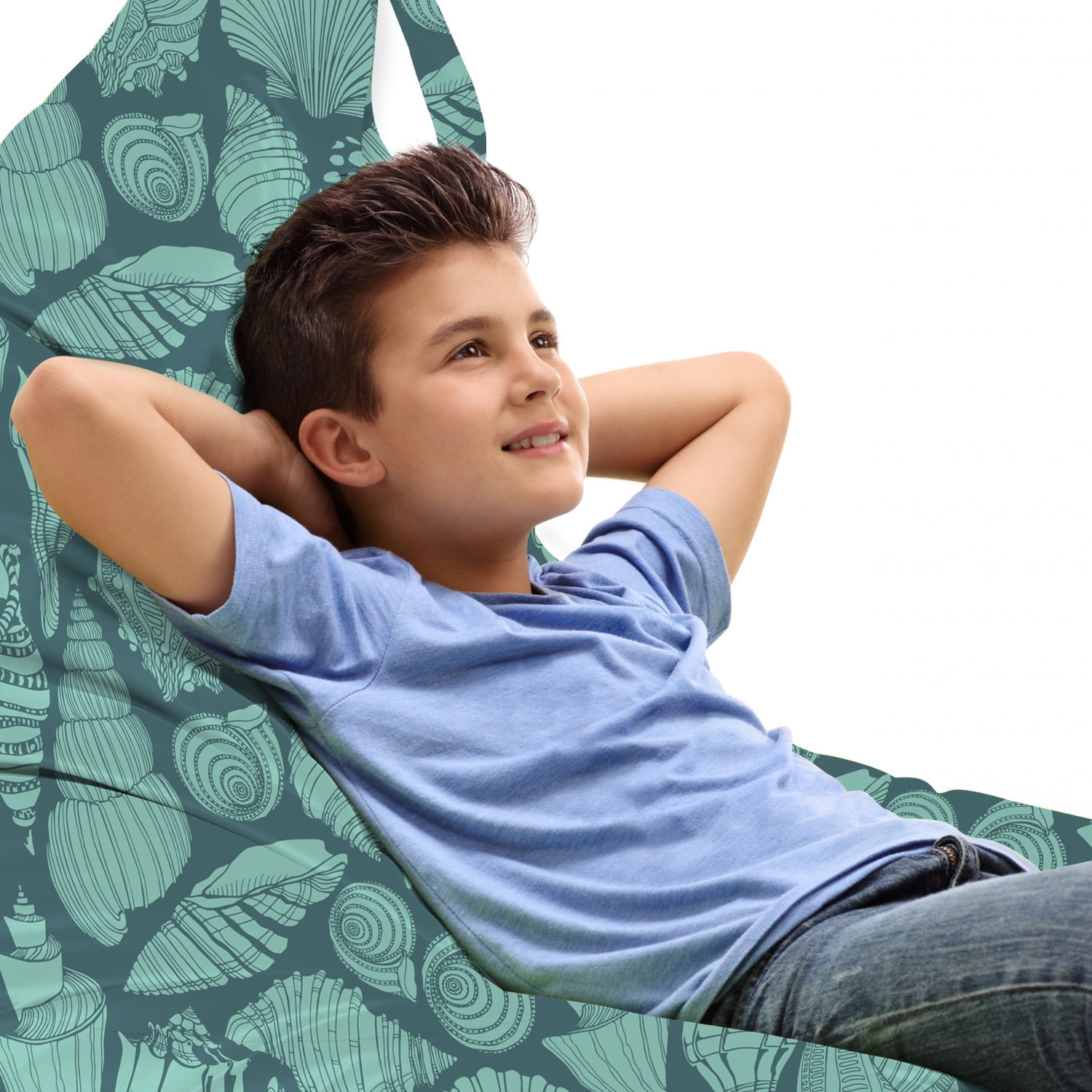 Shells Lounger Chair Bag, Marine Concept Elements Design of Seashells ...