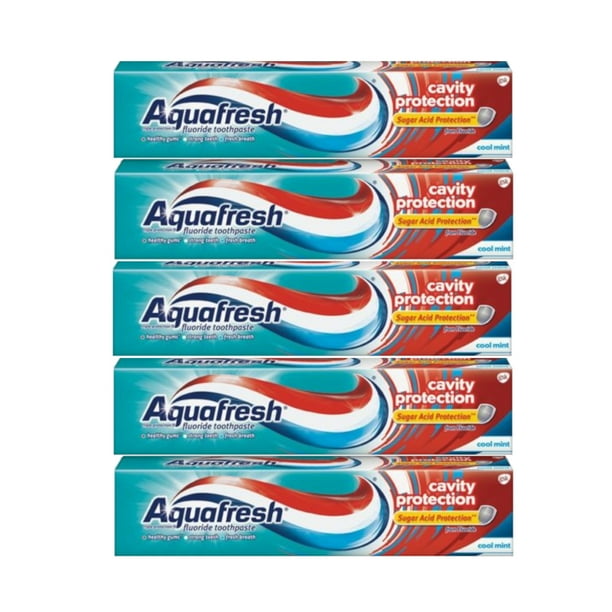 5 Pack - AquaFresh Cool Mint Toothpaste Cavity Protection 5.6 Oz Each ...