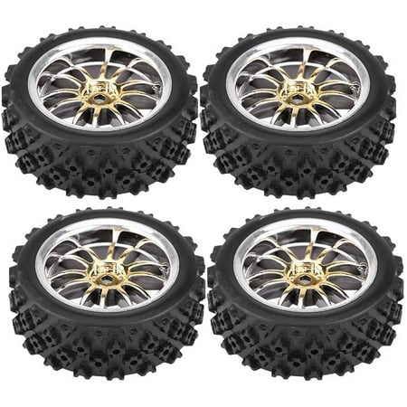 RC Racing Tire, 4 Piece Wheel Tire Rubber Tire 1/10 RC Truck Wheel for ...
