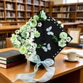 BAOPAI Graduation Cap Silk Flower Hairpin Decoration - Elegant Finished ...