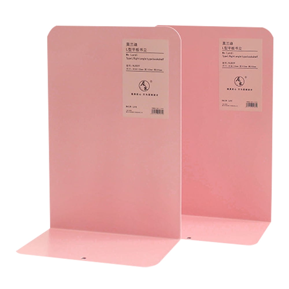 L-shaped Metal Bookends Heavy Duty Book Ends Book Holder Stand Desk ...