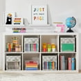 mDesign Large Open Container for Shelves Organization - Clear Plastic ...