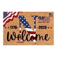 23.6"x15.7" Patriotic 250th Anniversary Mat, USA Coir Doormat with ...