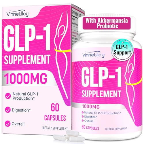 Suplemento GLP-1 para mujeres y hombres, Suplementos GLP1 con probiótico Akkermansia, berberina ...