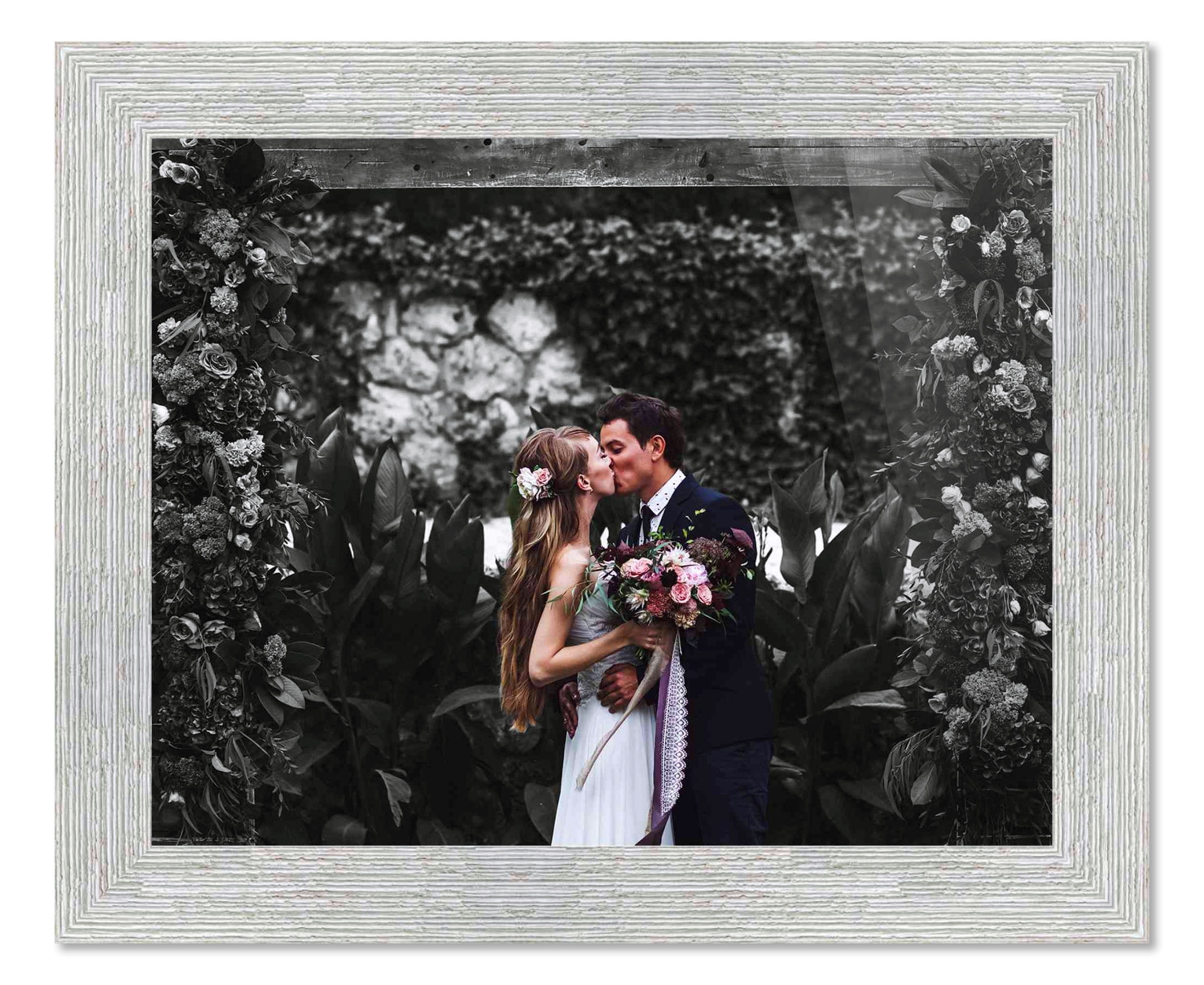 18x24 Frame White Barnwood Picture Frame - Modern Photo Frame Includes ...