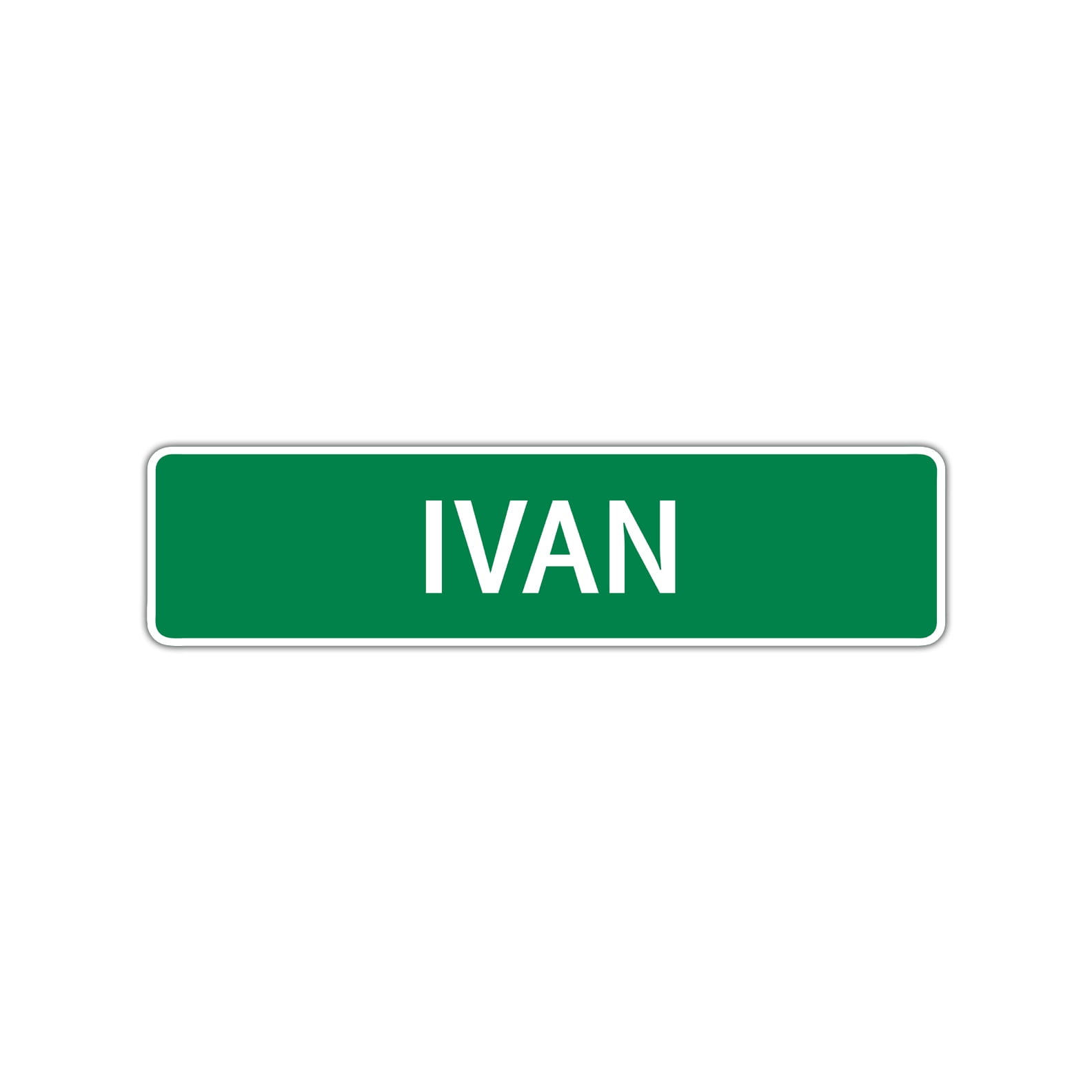 Ivan Boys Children Name Letter Printed Plaque Decoration Label Indoor ...