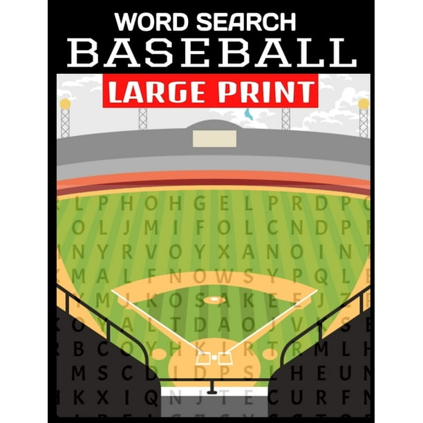 Word Search Baseball Large Print : Fun and Entertaining Word Find ...